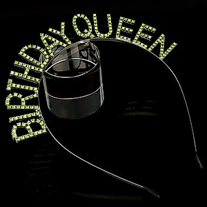 AOPRIE Birthday Crown for Women Silver Green Birthday Tiara for Girls Birthday Queen Headband Princess Crown Rhinestone Happy Birthday Accessories