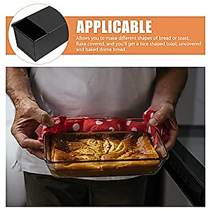 Healifty Pan with Lid Pullman Loaf Pan Carbon Steel Loaf Pan Toast Mold With Cover For Bakeware Bread, Baking Tools Bread Mold Toast For Oven Baking Pullman Loaf Broiler Pan for Oven