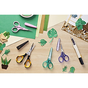 Beaditive High Precision Detail Scissors Set (2-Pc) Sharp, Fine Tips | Paper Cutting, Scrapbooking, Sewing, Crafting | Stainless Steel | Protective Cover (Pastel)