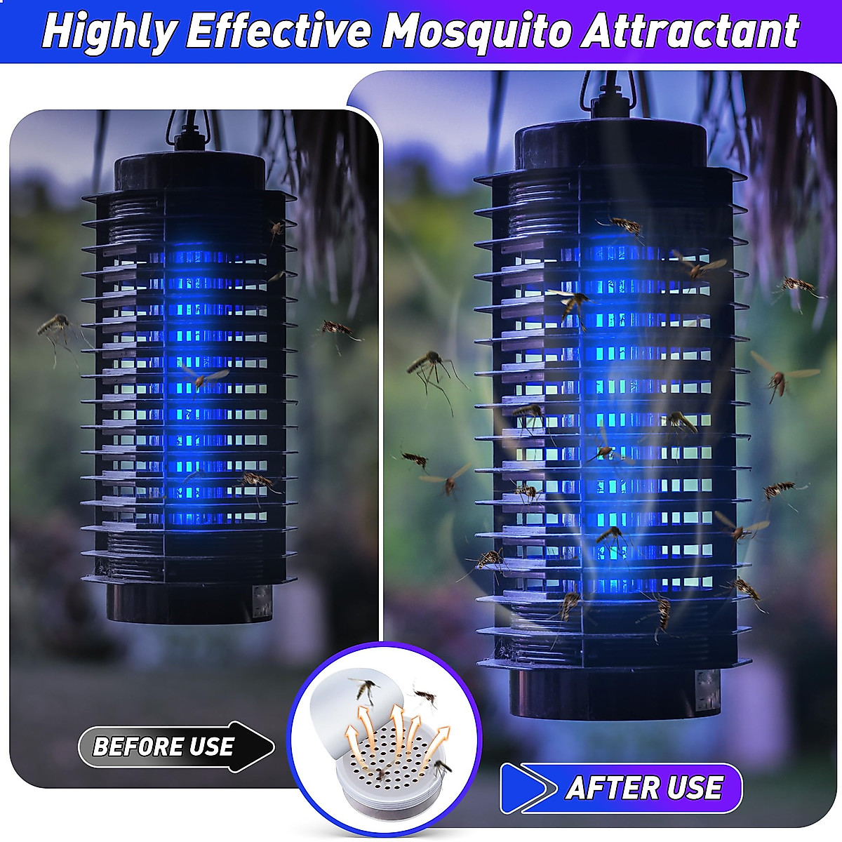 Qualirey 6 Pcs Mosquito Attractant for Bug Zapper, Each Last 60 Day Pest Lure Mosquito Trap Fly Biting Insect Bait Refill High Catch Rate Compatible with DynaTrap and All Insect Trap Indoor Outdoor