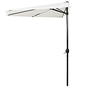 ABCCANOPY Patio Half Umbrellas 11FT (Light Beige)
