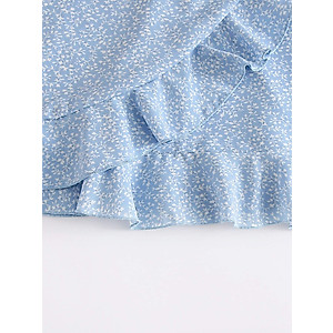 SOLY HUX Girl's Spaghetti Strap Dress Floral Print Sleeveless Summer Beach Casual Sundress A-line Mini Dresses