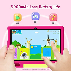 ApoloSign Android 13 Kids Tablet: 10.1" Display, 2GB RAM, 32GB ROM, 5MP Camera, Parental Controls, Shockproof Case-Stand