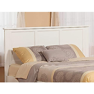 AFI Madison King Headboard with Turbo Charger in White