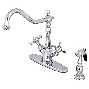 Kingston Brass KS1231BEXBS Essex Kitchen Faucet, 8-1/2 Inch in Spout Reach, Polished Chrome