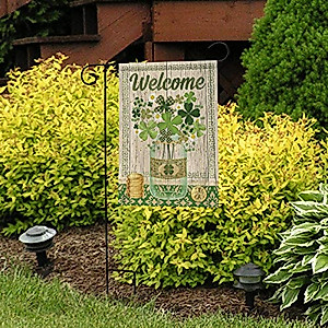Briarwood Lane Lucky Clovers St. Patrick's Day Garden Flag Shamrocks Primitive 12.5" x 18"