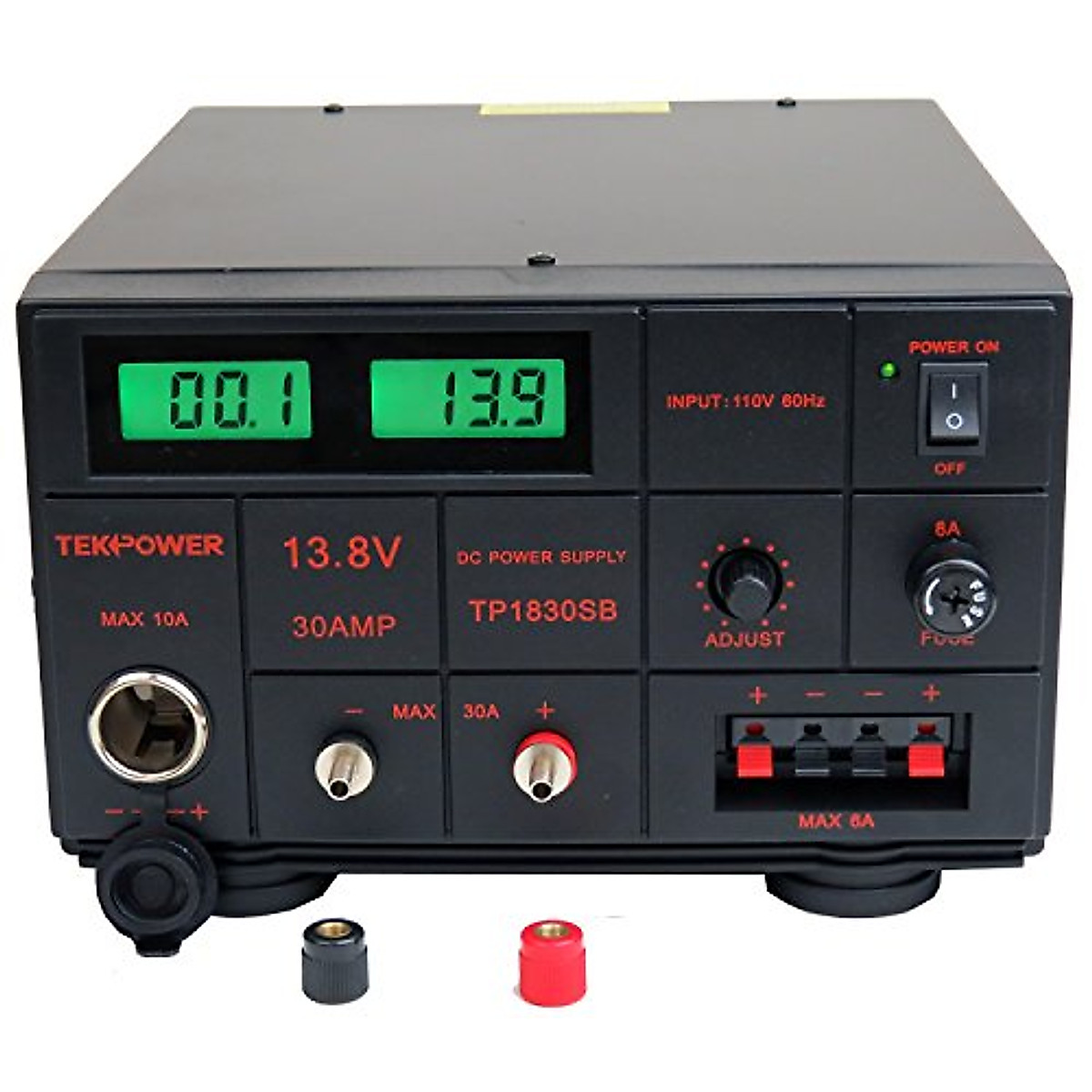 TekPower TP1830SB DC Adjustable DC Power Supply 1.5-15V 30A with Digital Display, Linear Output, Lab Grade High Stable and Low Ripple Voltage Reglator