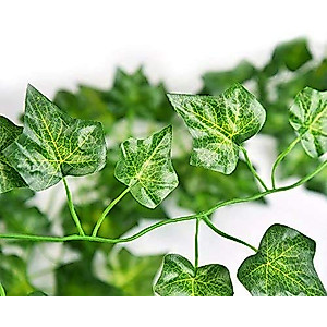SO CAL PRO Fake Ivy Leaves Artificial Ivy Greenery Vines for Room Decor Leaves Room Decor Fake Leaves Ivy Eucalyptus Garland Faux Vines Wedding Decor (6 Strands of Ivy)
