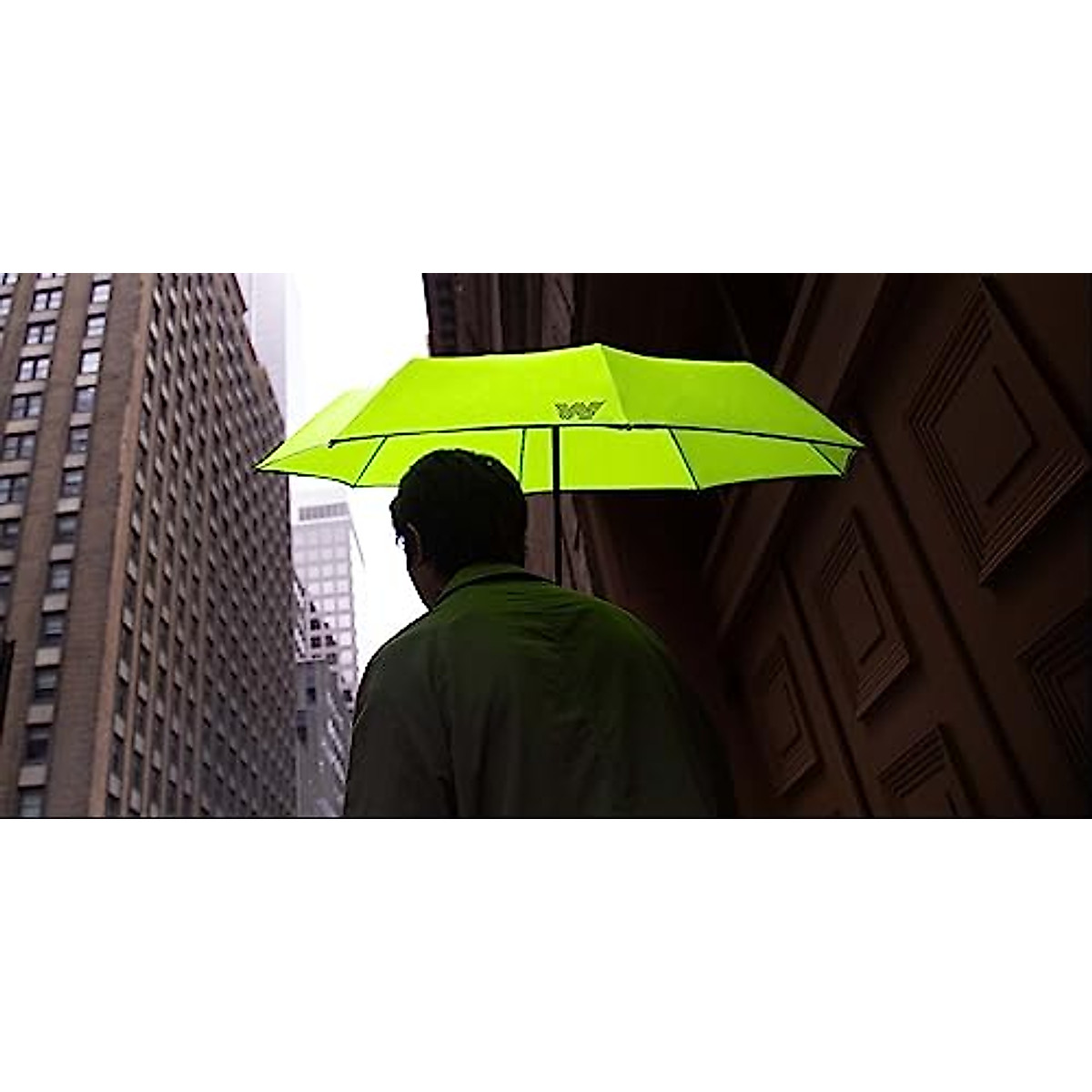 Weatherman Travel Umbrella - Windproof Compact Umbrella - Strong and Resists Up to 45 MPH Winds and Heavy Rain - Great Mini Umbrella For Backpack (Deep Ocean)