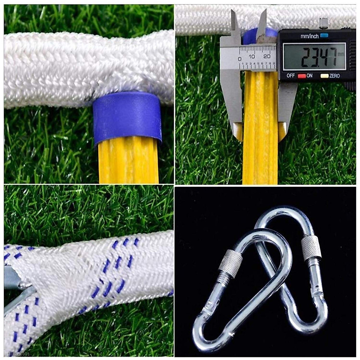 Fire Escape Rope Ladder for 2-12 Story-Fast to Deploy Reusable -Load Weight Capacity up to 900lbs-Evacuation Ladder for Cruise Ship,High Building (Size : 25m(82'))