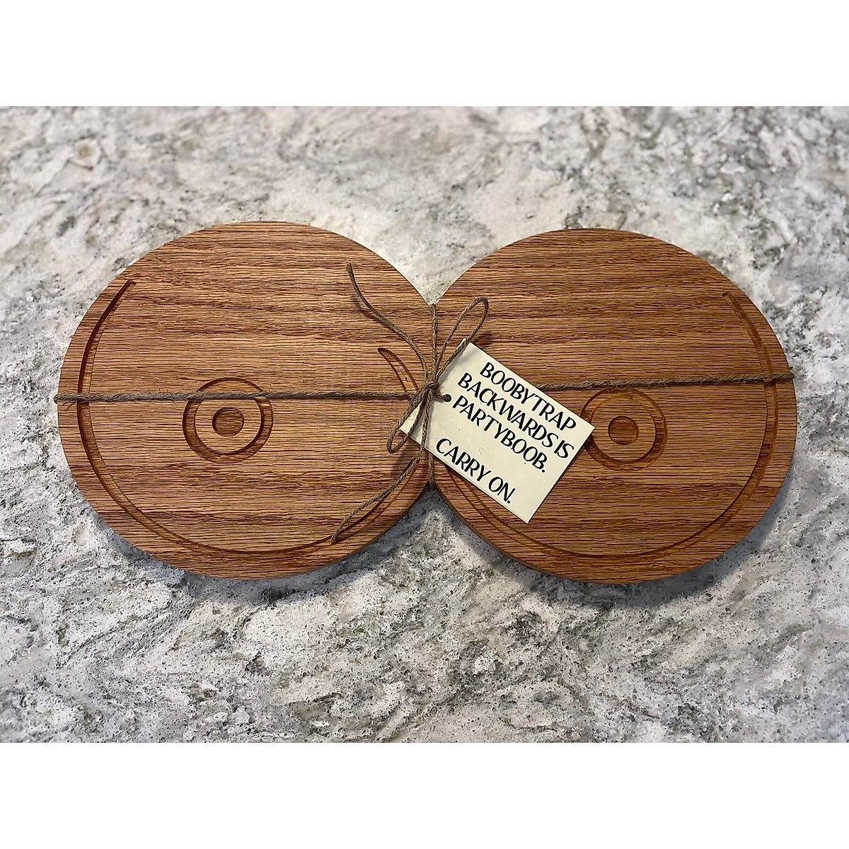 CharBOOBerie Board- Boobs, Bachelor Bachelorette Parties, His & Her Party, Gag Gifts (Pine)