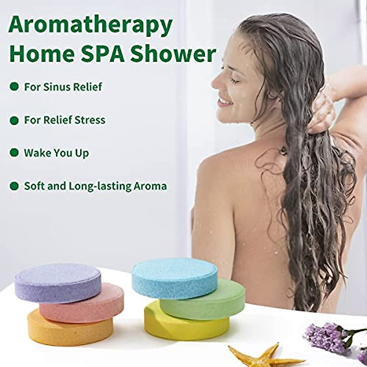 LORIMOMO Shower Steamers,6 PCS Shower Bombs Aromatherapy with Essential Oils, Shower Bombs Creat The Home-spa,Fizzies Great for Sinus and Stress Relief,Shower Steamers for Women Gift Set