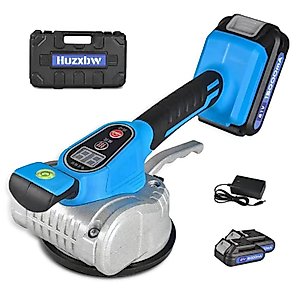 Tile Vibration Machine for Installation Tool - Tiling Vibrator Handheld,Tiling Suction Cup for Leveling Handheld Vibrator 12-Speed Adjustable 21V 15000 mAh 24000r/min