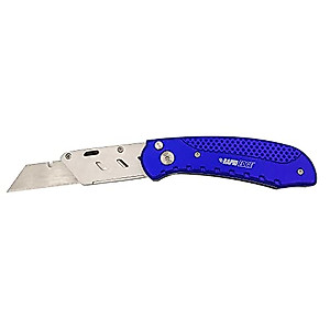 Rapid Edge Extend-A-Blade™ Utility Knife (Folding Razor Knife with Double Length Box Cutter Blade and 3 Sliding Blade Positions)