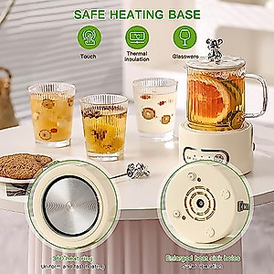 BELILON Electric Kettle, Small Electric Tea Kettle with Keep Warm Function for Home and Office, Milk White Health Kettle