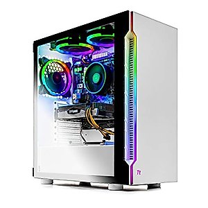 SkyTech Archangel 3.0 Gaming Computer PC Desktop - Ryzen 5 3600 6-Core 3.6GHz, RTX 2060 6G, 500GB SSD, 16GB DDR4 3000, RGB Fans, AC WiFi, Windows 10 Home 64-bit, White