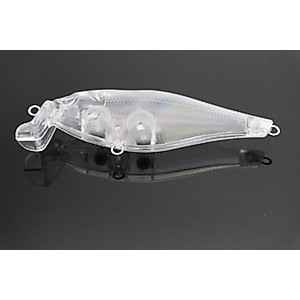 10pcs Unpainted Fishing Lure Blank crankbait topwater Hard Clear ABS Lure 100MM 11.77G 8004 Free Eyes