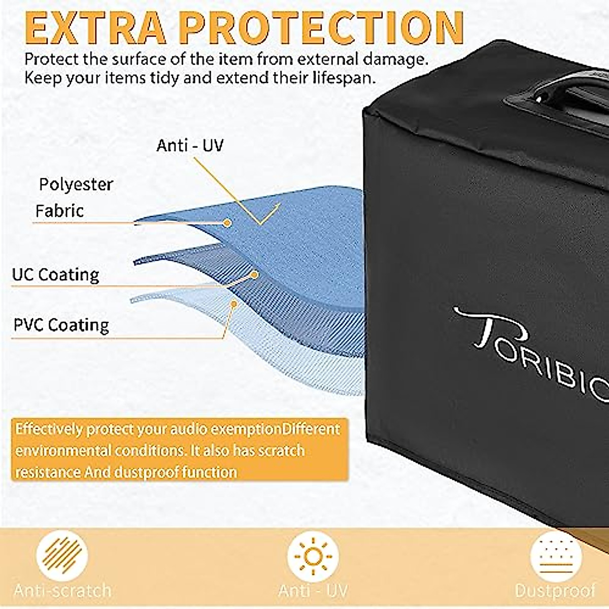 Amp Cover, TORIBIO Dust Cover Protector Case, Guitar Amplifier Dust Cover - Protection from Dust and Spills - Great Fit for Amplifier BOSS KATANA 100MKII