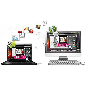 j5create JUC400 Data, Keyboard, and Mouse Sharing/Transfer USB Cable Transfer Data Between Mac and Windows [Wormhole Switch]