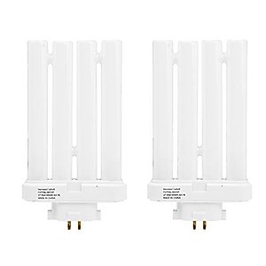Mandala Crafts FML27 27-Watt 6500K Compact Fluorescent Light Bulbs with Quad Tubes, 4-Pin GX10q-4 Base FML 27, 2 Pack FML Lamp 27 Watt Bulbs (CFL)