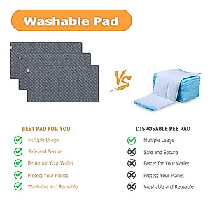 Cimiycob Guinea Pig Cage Liners, 3 Pack 47x 24 Washable Guinea Pig Pee Pads, Waterproof Reusable & Anti Slip, Super Absorbent Guinea Pig Bedding for Small Animal, Rabbit, Bunny, Chinchilla