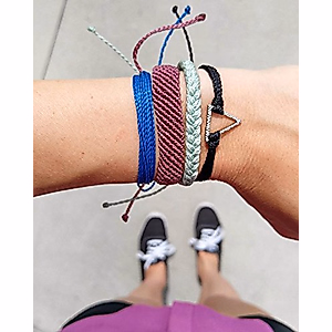 Pura Vida Original Royal Blue Bracelet - 100% Waterproof, Adjustable Band - Plated Brand Charm