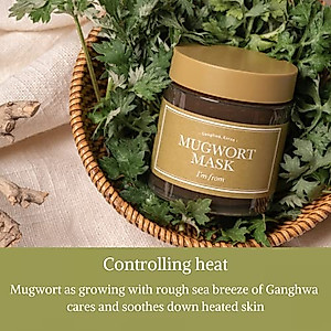 [I'M FROM] Mugwort Mask 3.88 fl oz | Natural Herb, Tea tree, Wash-off, Cooling and fast Soothing Breakouts, for Sensitive skin