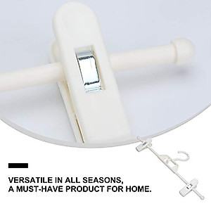 DOITOOL 10 Pack Plastic Skirt Hangers, Space Saving Cloth Hangers with Retractable Clips, Non Slip Clip Hangers for Pants, Bulk Plastic Hangers Closet Organizer (White)