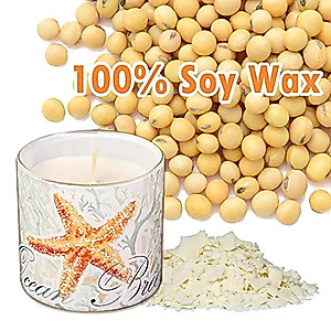 CRYSTAL CLUB Scented Candles Gift, 6 Pack Ocean Theme Aromatherapy Candle, Hand Poured Natural Soy Wax, Small Jar Candles Set for Travel, Yoga, Home Decor