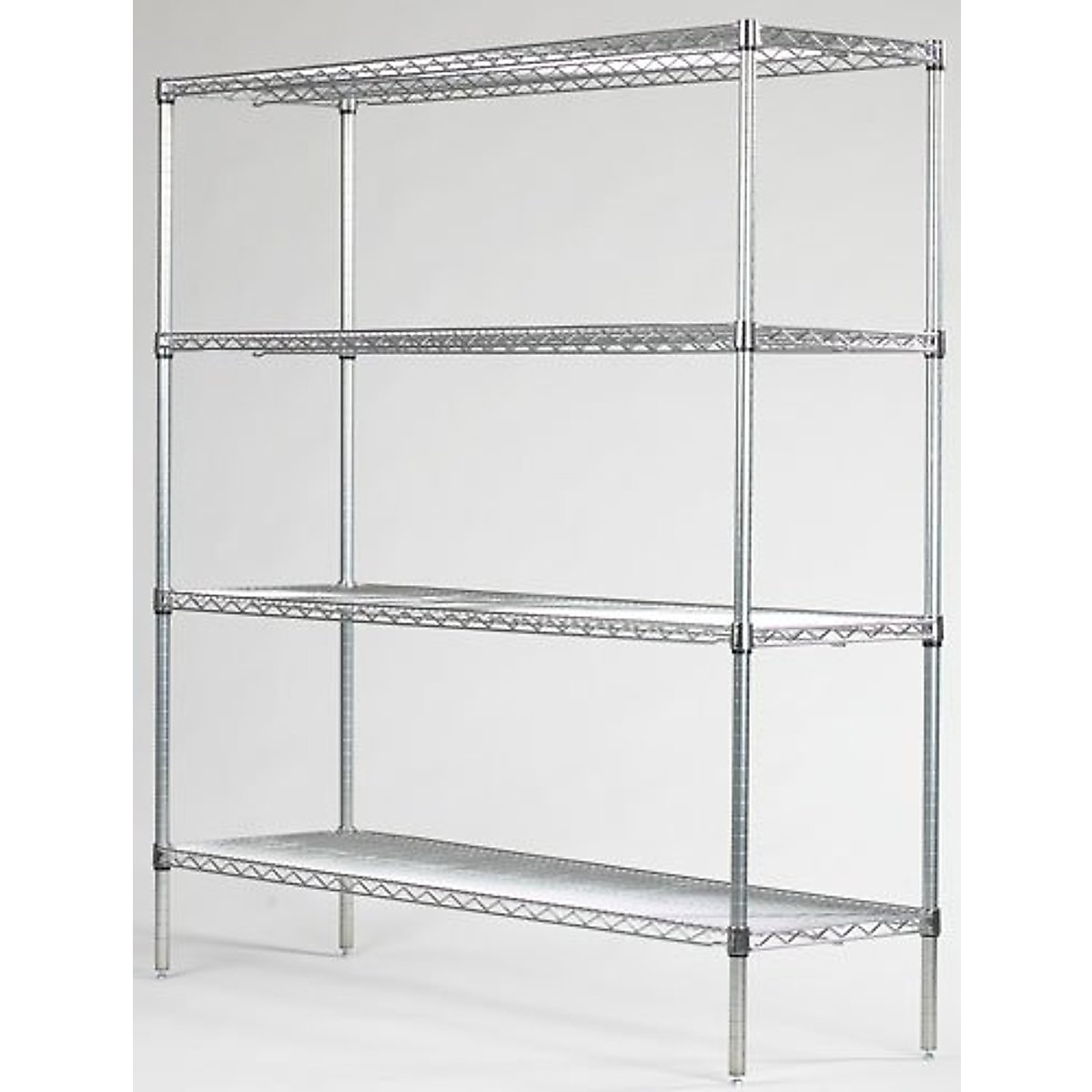 Omega Precision - 4 Shelf Starter Unit: Qty(4) 18" Deep x 48" Wide Wire Shelves Qty(4) 54" High Posts