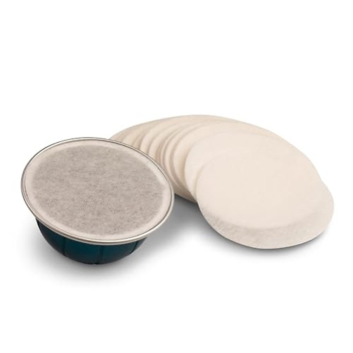 My-Cap Coffee Pod Paper Filters for use with Caps - Reuse Capsules for Vertuo Line Brewers - Coffee Paper Filters (Pack of 100)