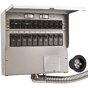 310A Pro/Tran2 30-Amp 10-Circuit 2 Manual Transfer Switch with Optional Power Inlet