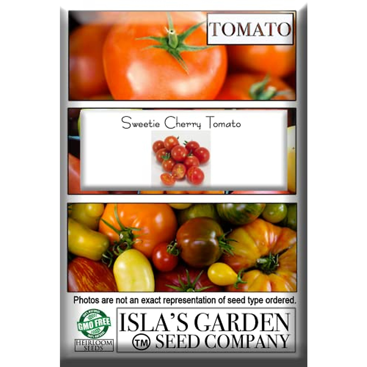 "Sweetie" Cherry Tomato Seeds for Planting, 200+ Heirloom Seeds Per Packet, (Isla's Garden Seeds), Non GMO Seeds, Sweet Flavor, Botanical Name: Solanum lycopersicum, Great Home Garden Gift
