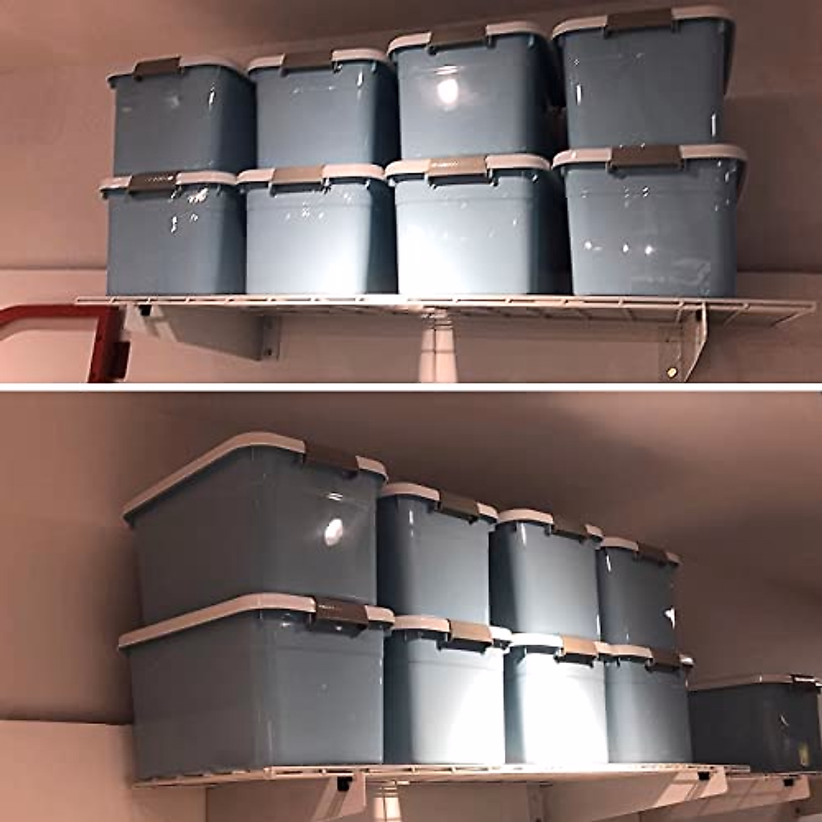 Wallmaster 2-Pack 2x4ft Heavy Duty Garage Wall Shelving 45-inch-by-15 ...