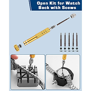 Vastar Watch Repair Kit, Watch Battery Replacement Tool Kit, Watch Link Removal Tool Kit, Watch Band Link Pin Tool Set with Carrying Case