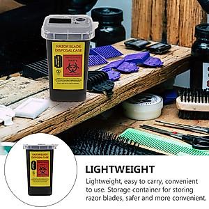 2Pcs Razor Blades Dispenser Case,Small Portable Sharps Container,Razor Blades Disposal Case,Disposable Razor Cutter Container,Barber Shop Storage Container