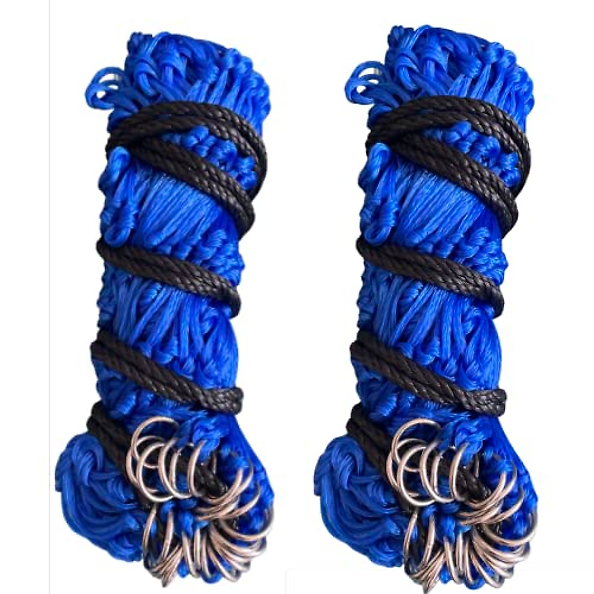 TECH EQUESTRIAN (2piece) XL Slow Feed Haynet 42” with 26 Rings Protection | Holes 2x2 inch | Slow Feed Haynet for Horses | Slow Feed Hay Bag | Multi_Pack_Combo_Deals (Pack_of_2, Black)