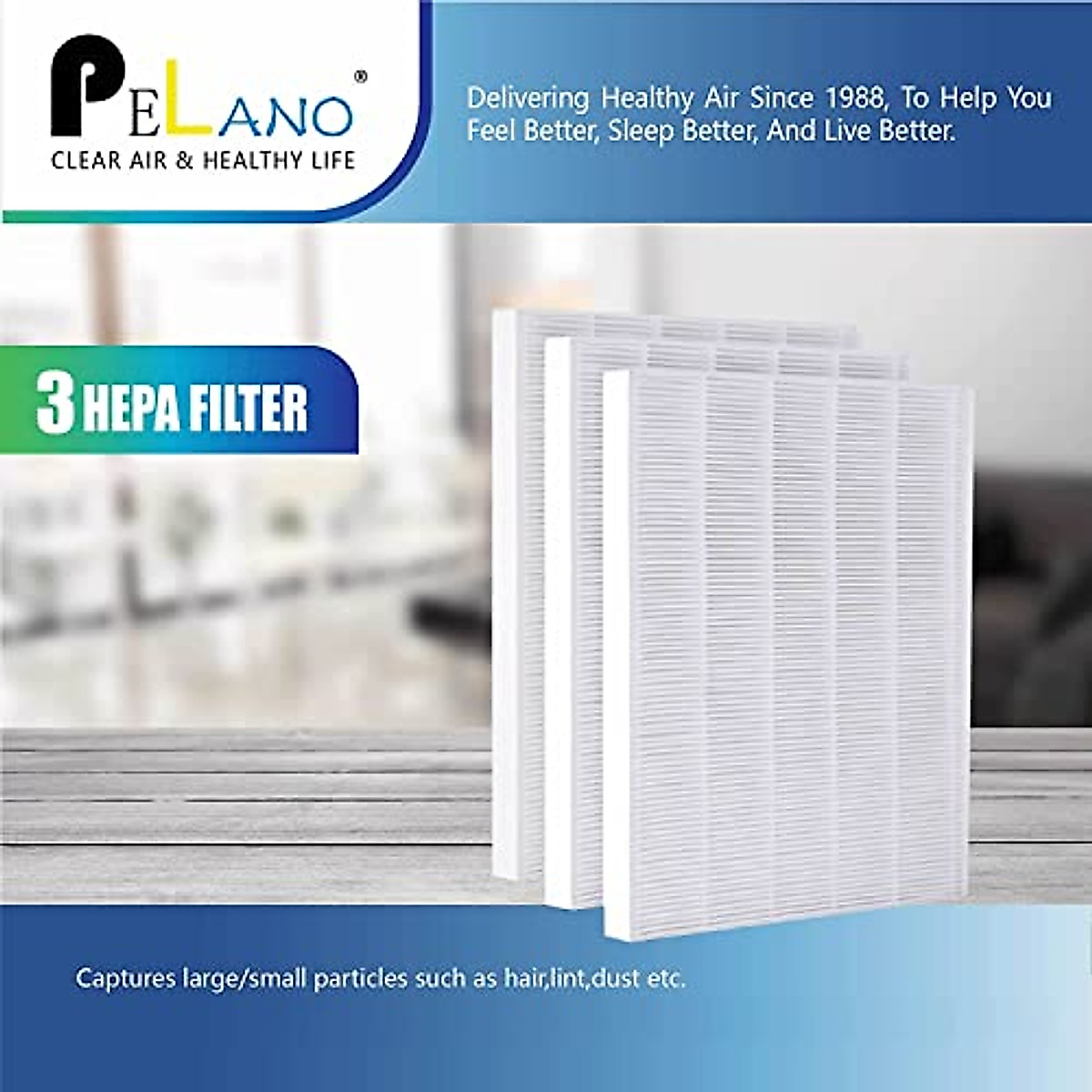 3Pack C545 HEPA Replacement Filter Compatible for Winix C545, Hepa Filter S, Part Number 1712-0096-00 and 2522-0058-00