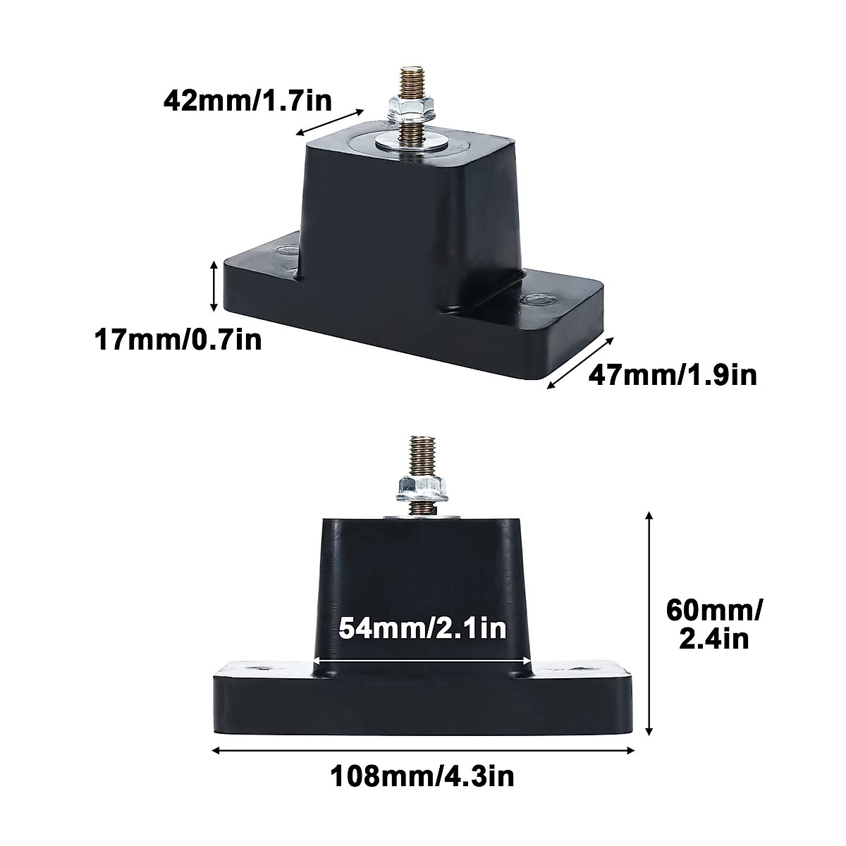 Patioer Air Conditioner Shock Pad 8 Pack, Rubber Vibration Isolator Anti-Vibration Air Conditioner Mounting Bracket Shock-Proof Pads