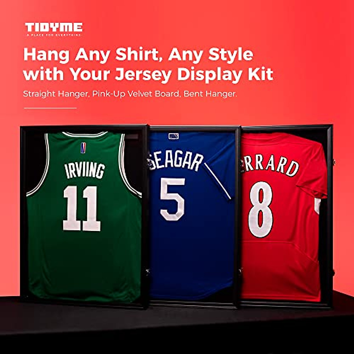 Jersey Frame Display Case – Sports Jersey Display Frame with 98% UV Protection for Football, Baseball, Basketball, Hockey, Soccer, Uniform & T-Shirt