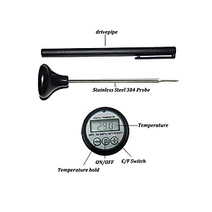 Digital Cooking Meat Thermometer 4.7 inch Long Probe Food Thermometer for BBQ, Grilling, Milk, Coffee Deep Frying, Instant Read Kitchen Thermometer