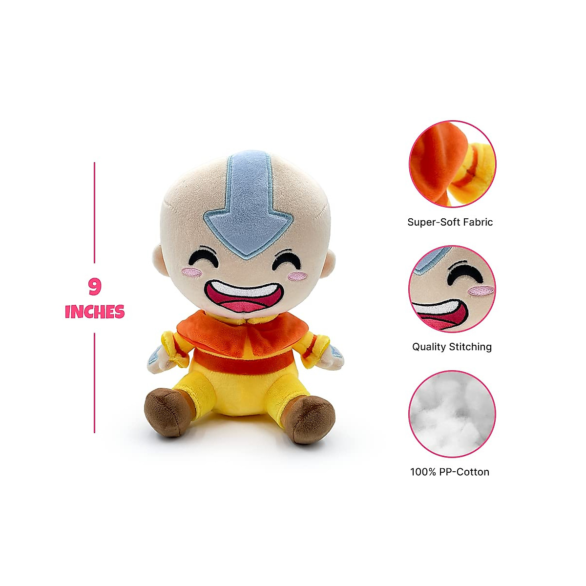 Youtooz Aang Plush, 9" Avatar Plush Aang - Youtooz Avatar The Last Airbender Collection Based on Famous Animated Series
