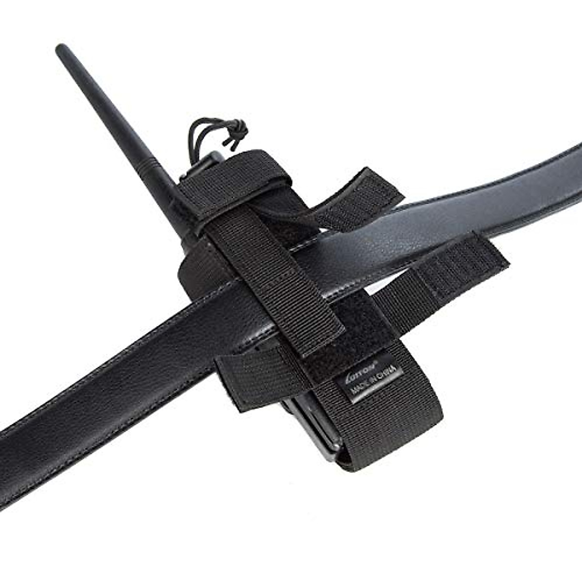 Tactical Radio Holder Radio Case Molle Radio Pouch Military Heavy Duty Radios Holster Bag for Two Ways Walkie Talkie Compatible with Bags/Packs/Duffels by LUITON (Black)