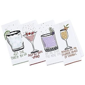 Sassy Cocktails Printed Dishtowels