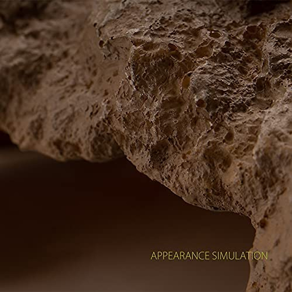 RunXF Reptile Simulation Rock Hideouts Cave Amphibian Hides Resin Habitat Decor Shelter for Gecko Leopard Lizards Toad Turtle (Small),grey