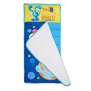 Blue's Clues & You Sure are Smart! Kids Nap-Mat Set – Includes Pillow and Fleece Blanket – Great for Girls Napping During Daycare, Preschool, or Kindergarten - Fits Toddlers and Young Children