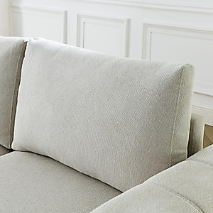 Verfur Convertible Modular Sectional Sofa, 132.25" Free Combination Oversized Couch with Removable Backrest, 4 Seater Upholstered Comfy Corner Sofa&Couches for Living Room Furniture Sets