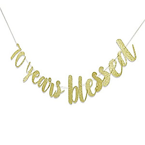 70 Years Blessed Banner - 70th Birthday Banner,70th Birthday Banner Party Decorations,70th Anniversary Banner,70 Birthday Banner Sign…