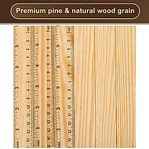 100 Pcs 6 Inch Ruler Bulk Plastic Flexible Rulers with Inches and Centimeters Small Ruler Straight Measuring Drafting Tools for School Education Families Kids Students (Wood Color, Opaque)