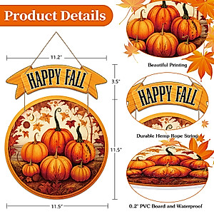 D24TIME Fall Welcome Sign Thanksgiving Door Sign Autumn Pumpkin Harvest Hanger Front Door Sign Thanksgiving Hanging Sign for Wreaths Farmhouse Home Yard Thanksgiving Decorations Indoor Outdoor Decor